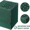 XIBUFE 2 Boxes Leather Deck Card Boxes Large Size Fit 100 Plus Sleeved ...