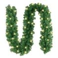 Christmas Garland with 50 LED Lights- Battery Operated Waterproof ...