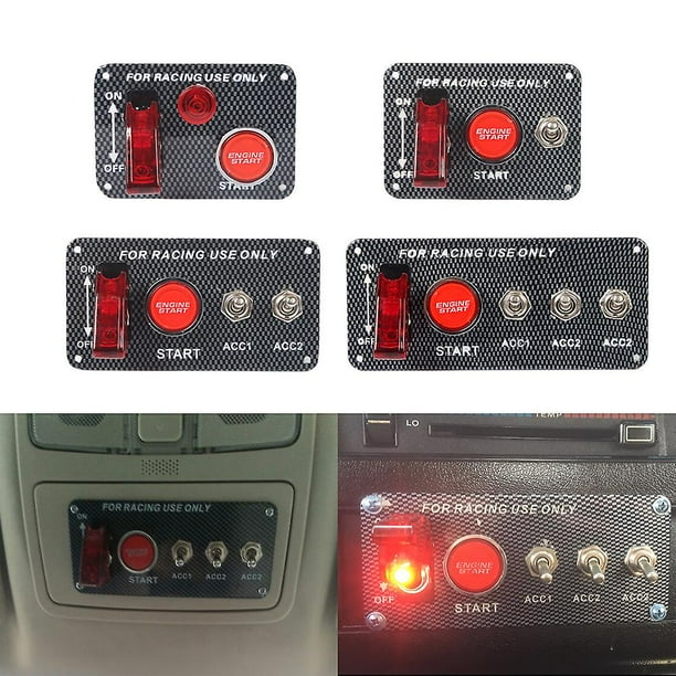 Car Modified Carbon Fiber Ignition Switch Combination Switch Racing ...