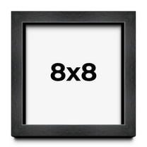 20x22 - 20 x 22 Rounded Black Solid Wood Frame with UV Framer's Acrylic ...