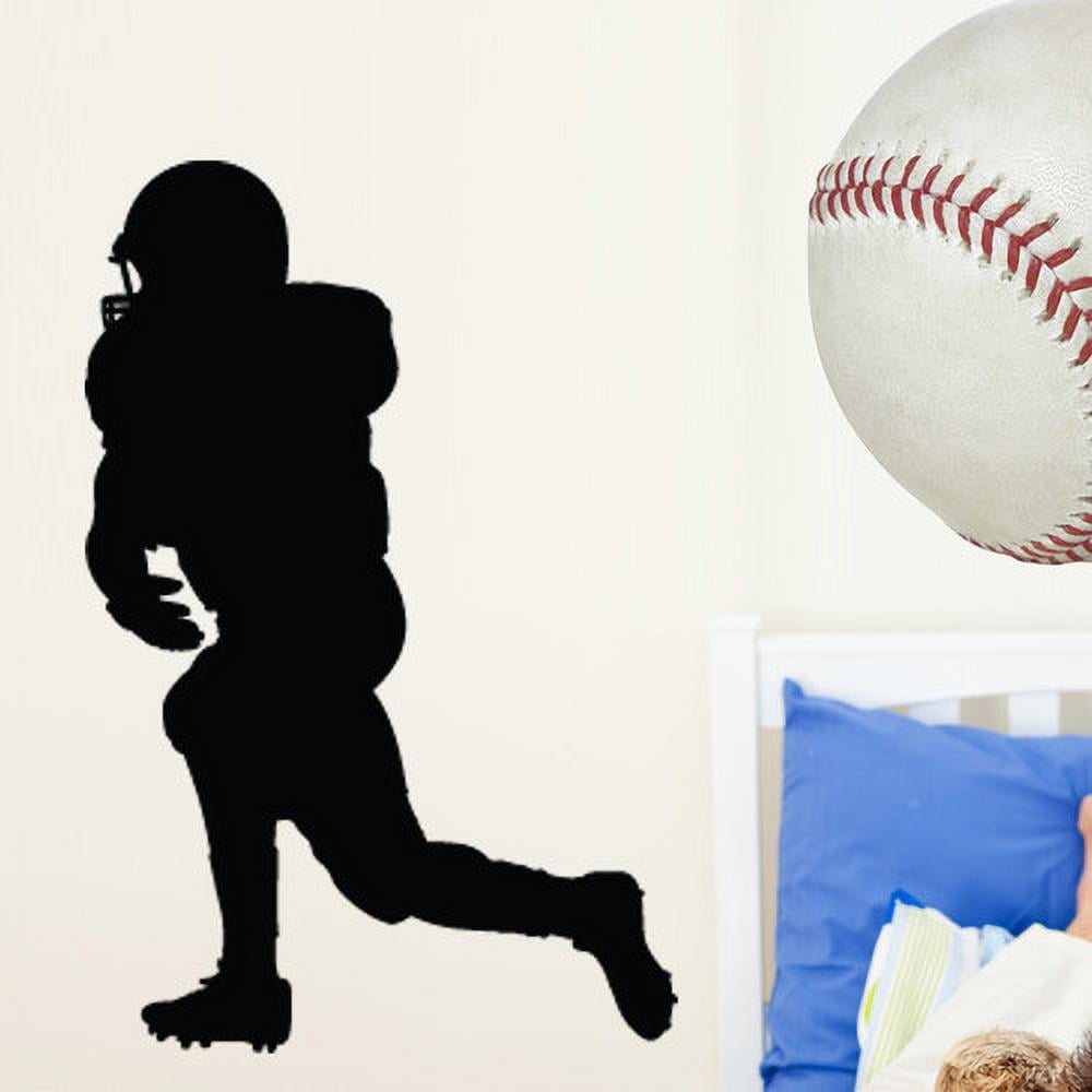 Wallhogs Football Runner Silhouette Cutout Wall Decal - Walmart.com