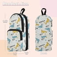ALAZA Cartoon Dinosaurs White Pencil Case Pen Pouch Stationery ...