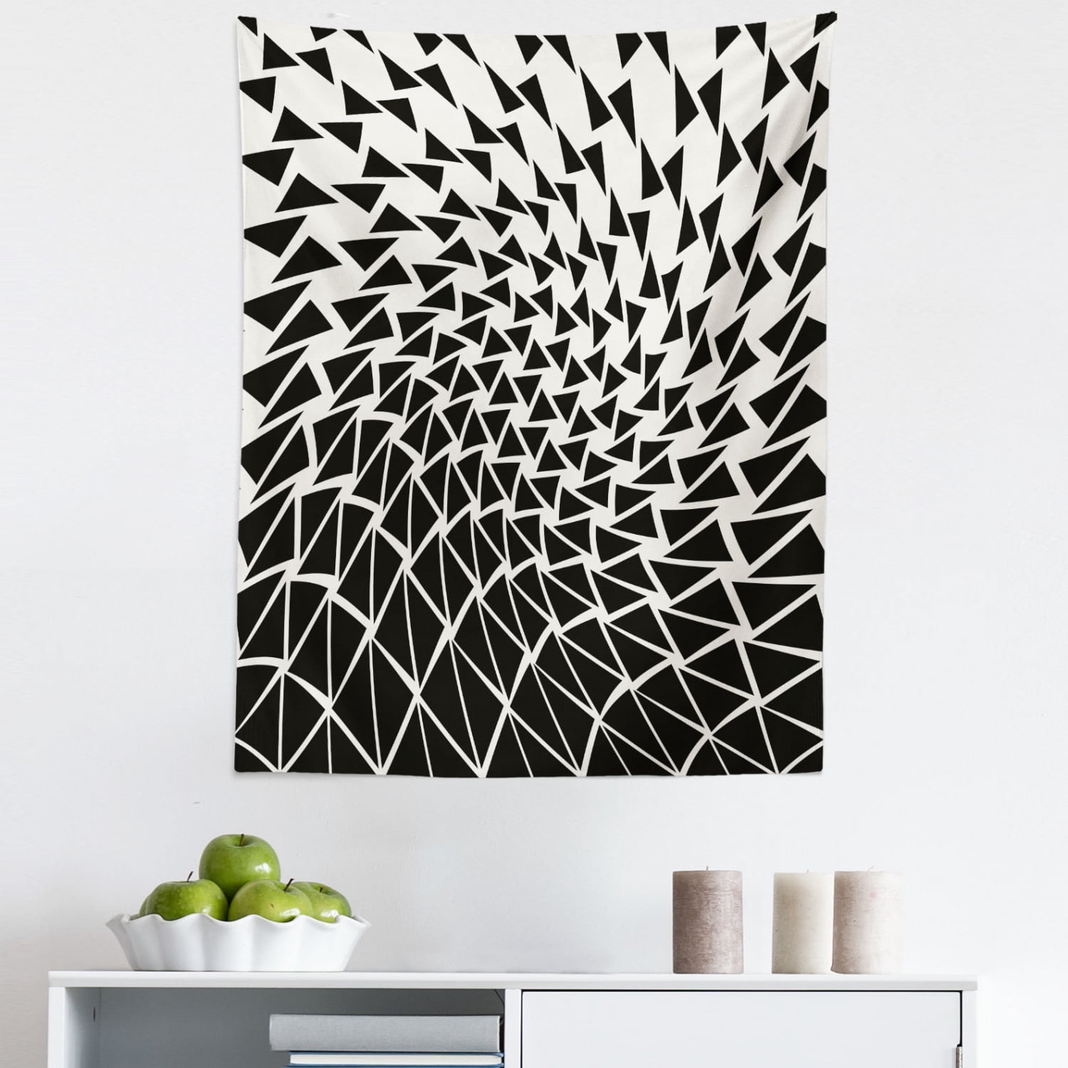 Abstract Tapestry, Contemporary Reflection of Triangels Creates Optical ...