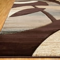 Allstar Brown Carved Circles Modern Abstract Geometric Area Rug (3' 9 ...