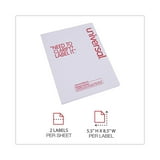 Universal Inkjet/Laser Printer Labels, 5 1/2 x 8 1/2, White, 200/Pack ...