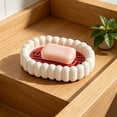 Bubble Frame Soap Dish with Drain Tray, 5.9in Dual-Layer Self-Draining ...