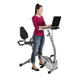 Stamina 2-in-1 Recumbent Exercise Bike Workstation and Standing Desk ...