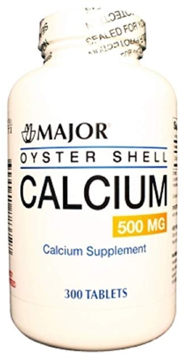 Major Oyster Shell Supplement 500 mg Strength Tablet, 300 ea - Walmart.com