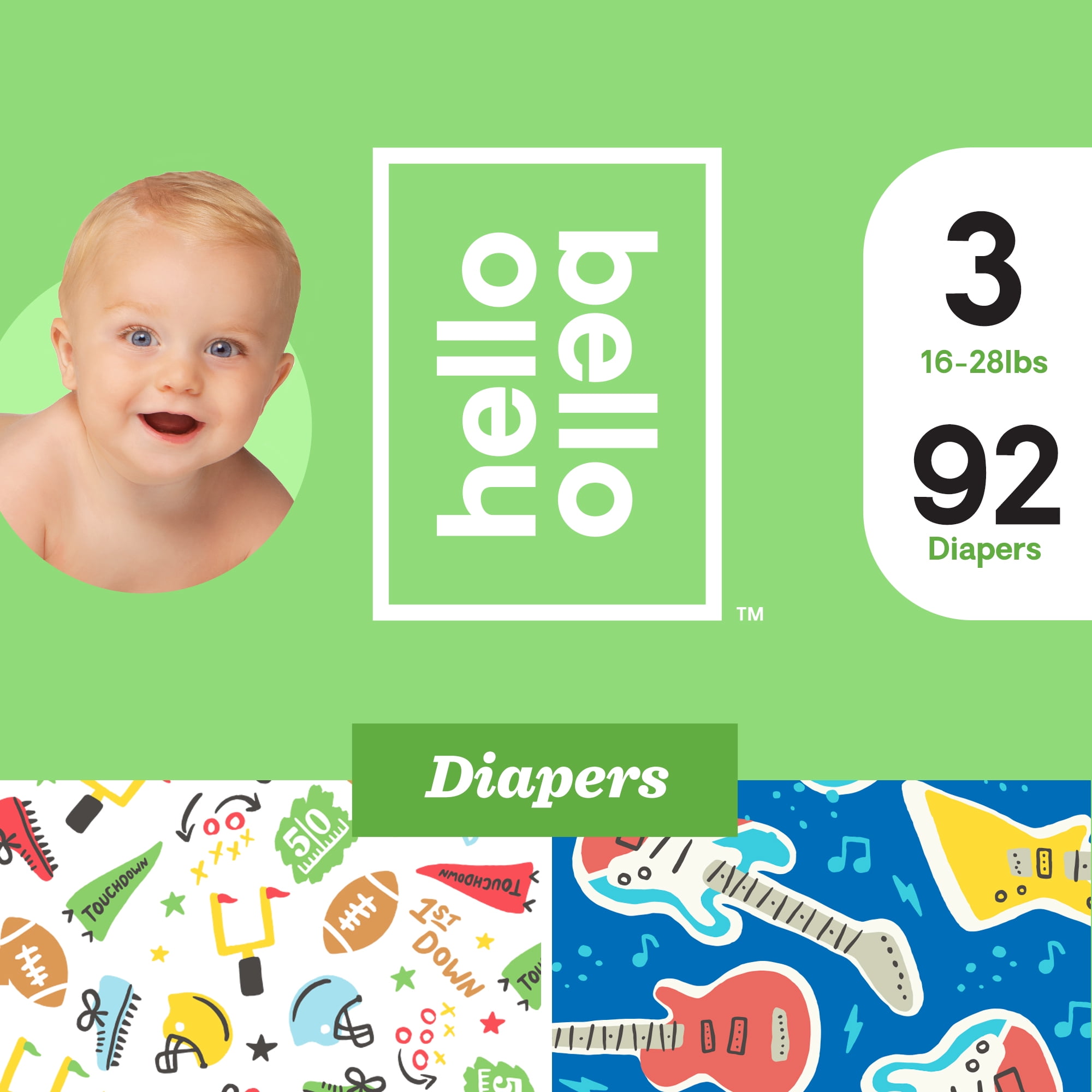 Hello Bello Club Box Diapers -The Potty Bowl & Li'l Rockers - Size 3 ...