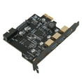 PCIE 1X to USB Expansion Card 3xUSB3.0 2xType C 19pin 5 Port Expansion ...