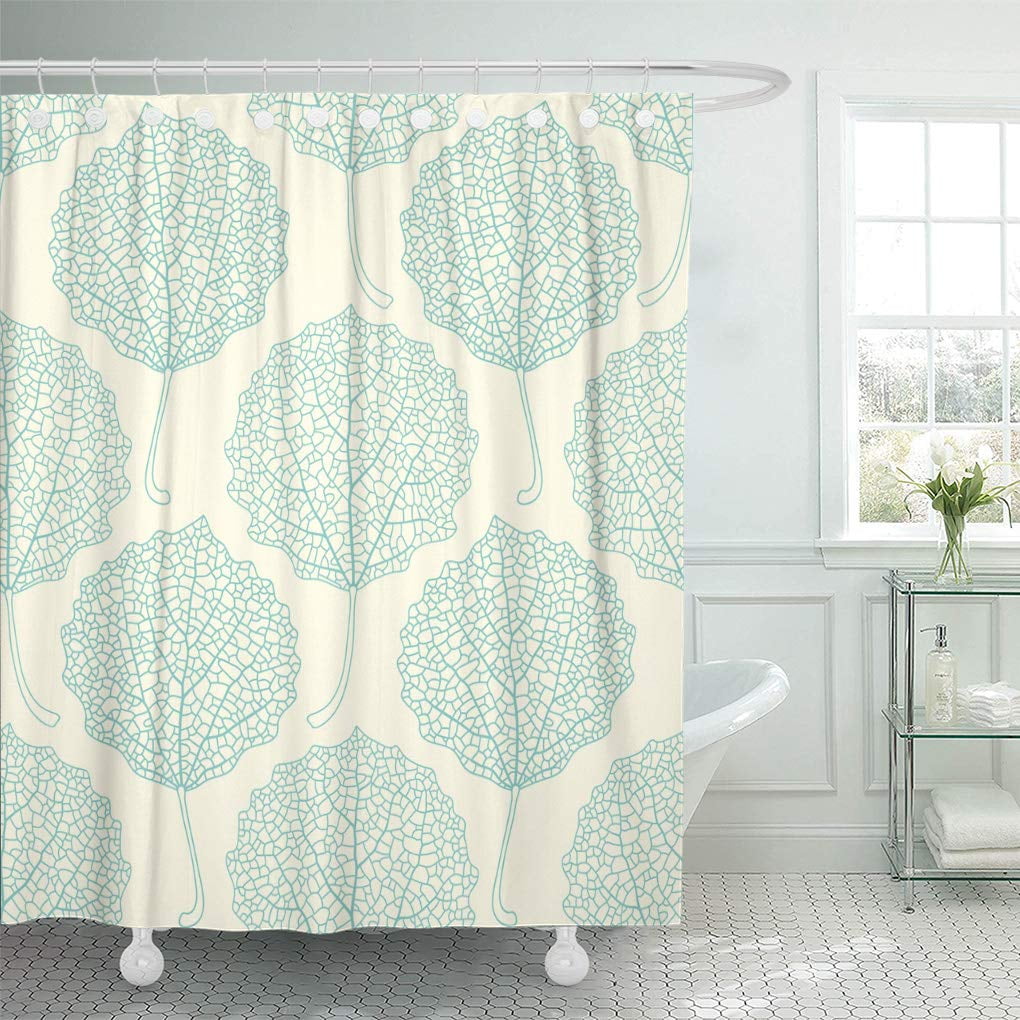 CYNLON Green Leaf Floral Pattern Aspen Leaves Tree Abstract Autumn ...