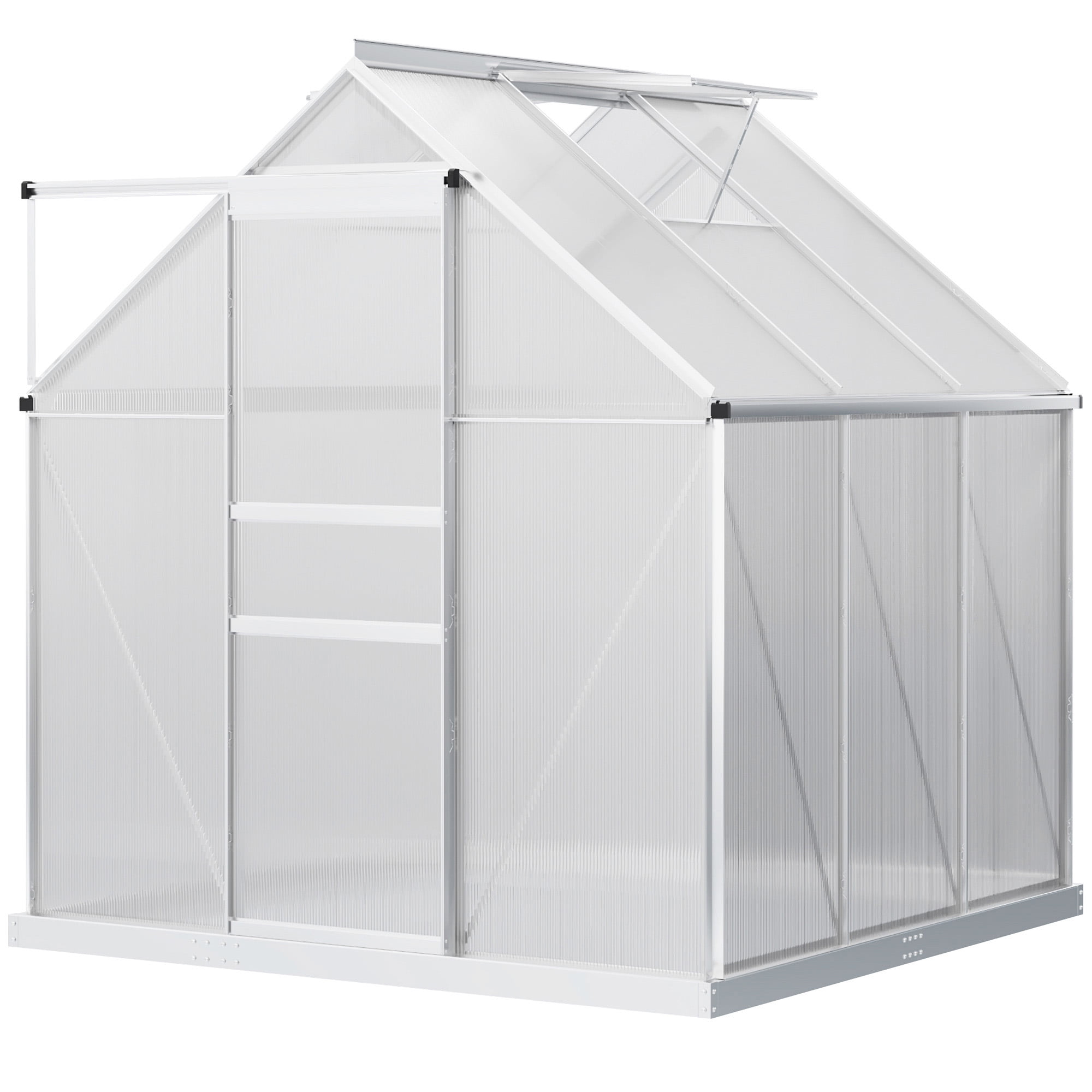 Click here for Outsunny 6 X 6 X 6.5 Polycarbonate Greenhouse Walk... prices