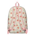 Fresh Strawberry Print Travel Backpack, Cute Red Berry and Flowers ...