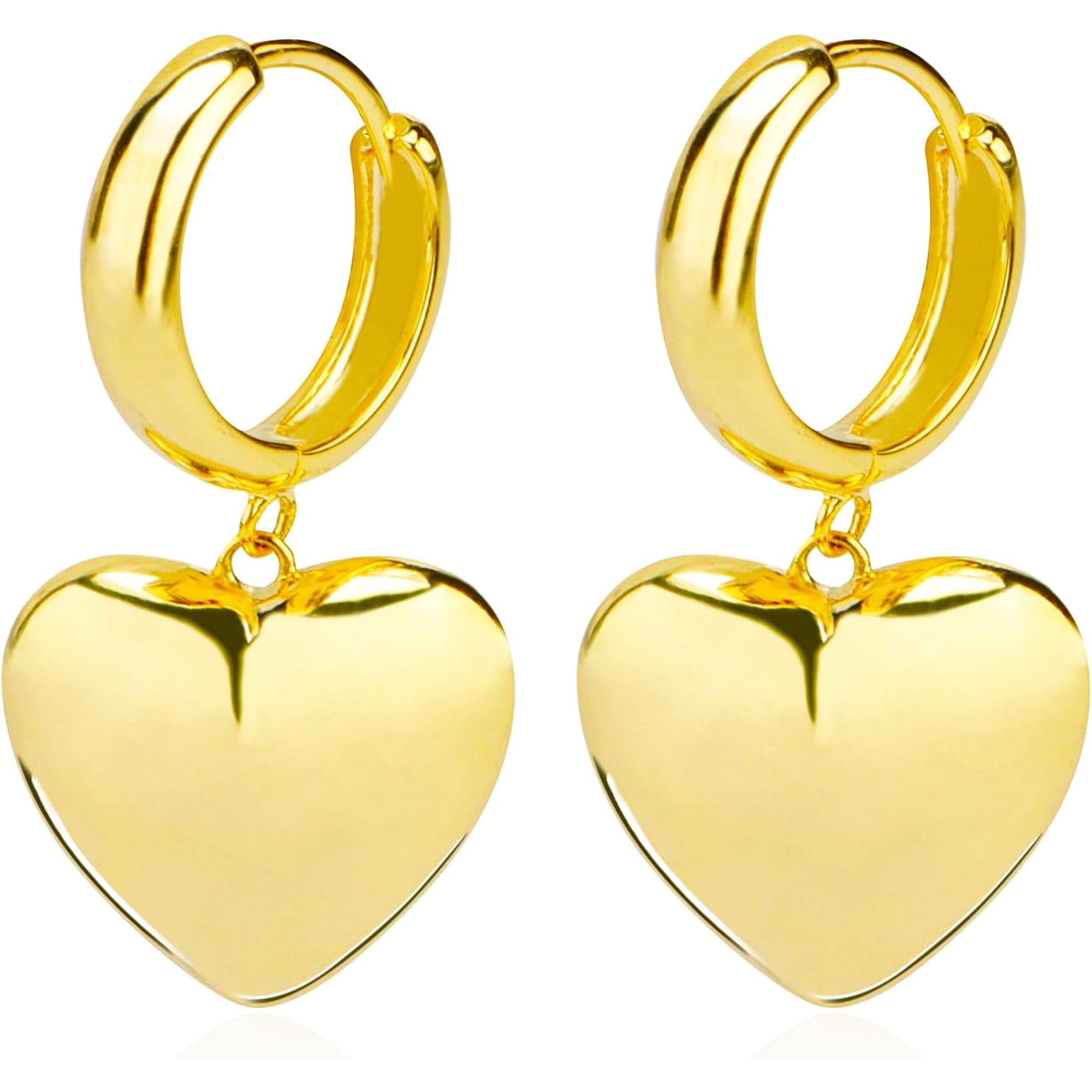 Click here for Salafire Gold Heart Earrings For Women 14k Gold Pl... prices