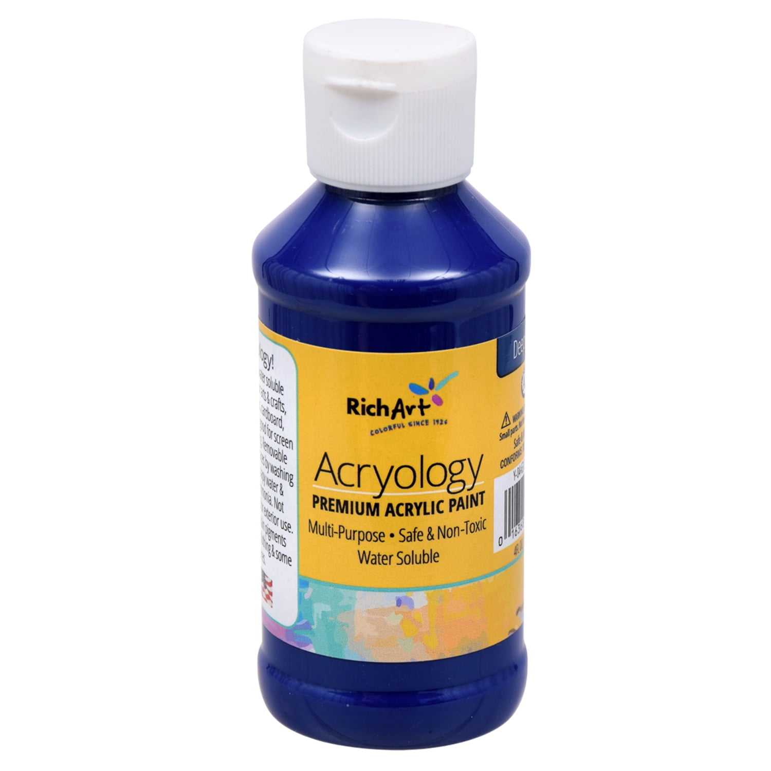 Acrylic Paint - Premium Acrylic Medium Dark Blue Paints, 4-fl.oz. - 3 ...