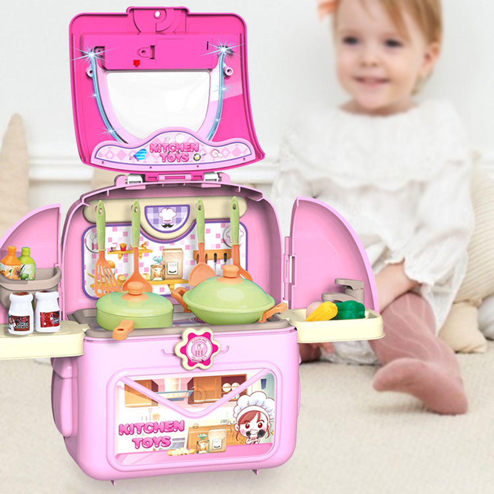 Happy Date Kids Doctor Kit for Girls, Pink Doctors kit for Kids Pretend ...