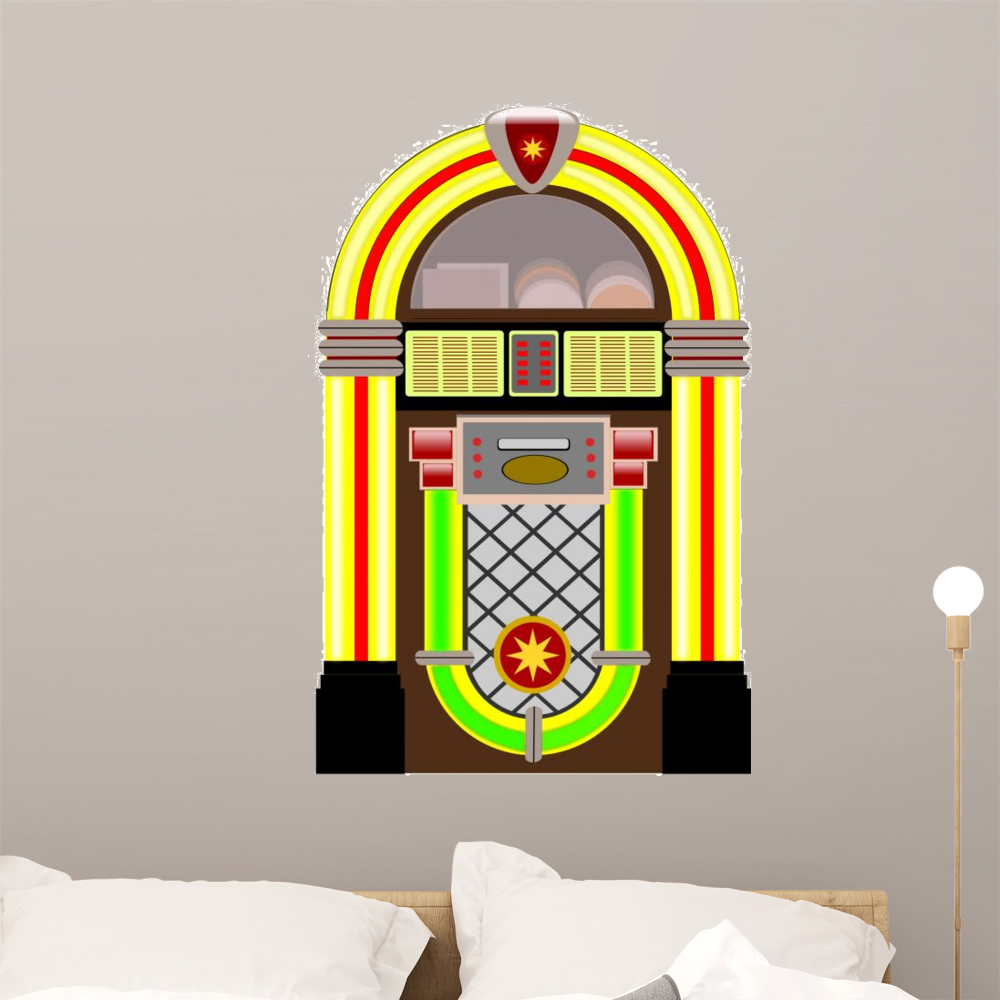 Jukebox Wall Mural by Wallmonkeys Peel and Stick Graphic (36 in H x 24 ...