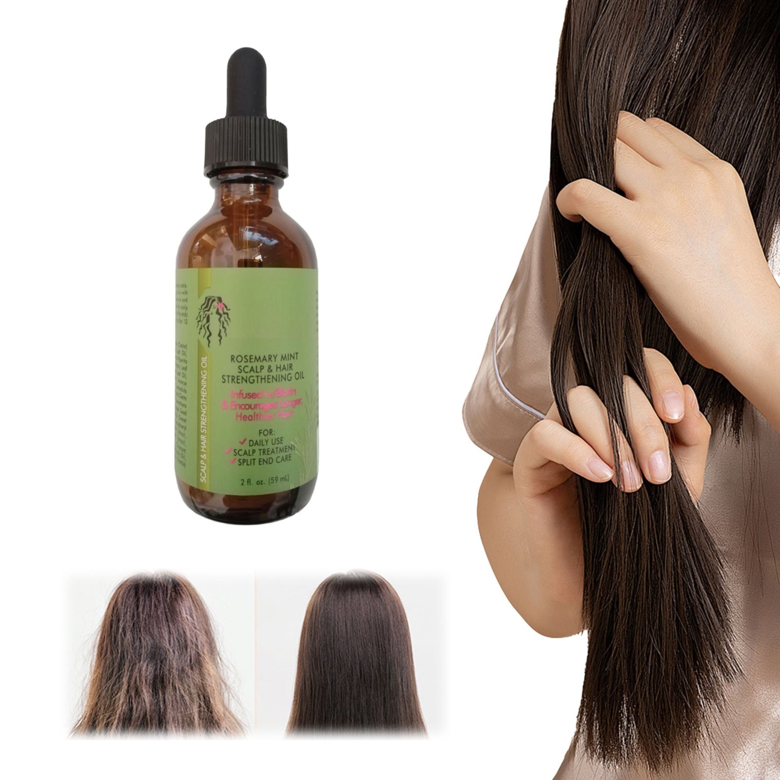 Organics Scalp & Hair Strengthening Oil for All Hair Types With ...