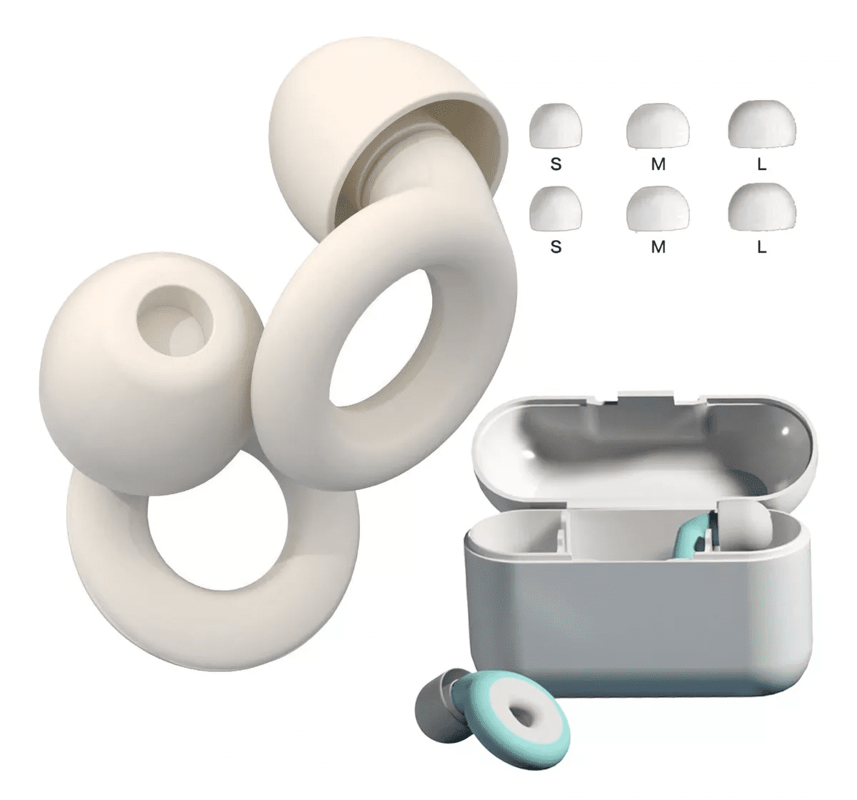 Tapones Dormir Para Oídos Con Reducción De Ruido 25db blancos | Bodega ...