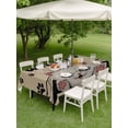 Cute Welcome Rectangle Outdoor Tablecloth with Umbrella Hole Cartoon ...
