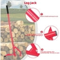 51.18"" Timberjack Log Lifter, Adjustable Log Roller Cant Hook, Heavy ...