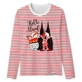 Big Girls Tshirts Long Sleeve Carnival Stripe Colorful Festival Party ...