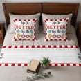 Bed Runner for Cal King Size Bed, Colorful Letters 3 Pcs Bedding Runner ...