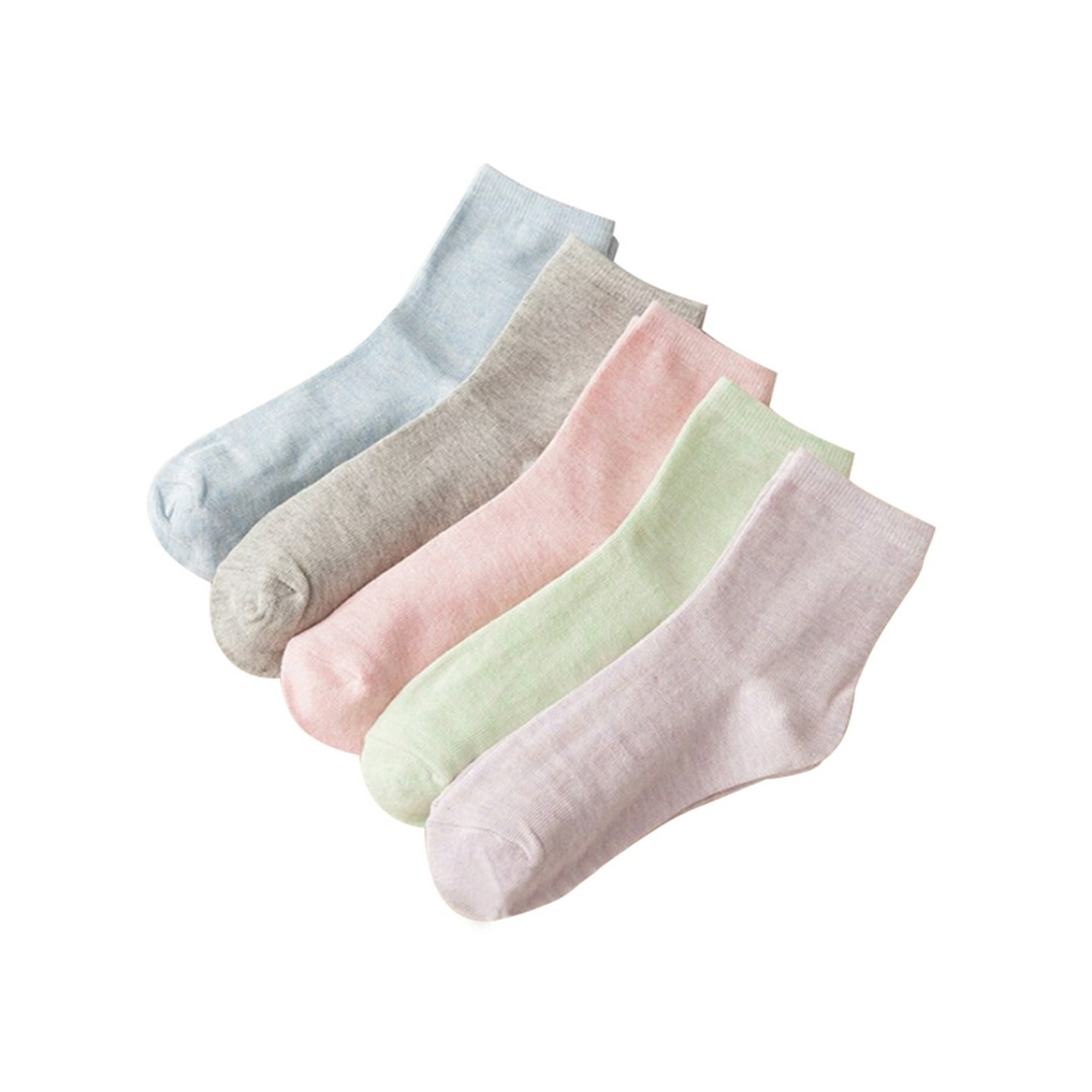 Click here for Nobrand 5 Pairs Women Socks Classic Plain Cotton A... prices