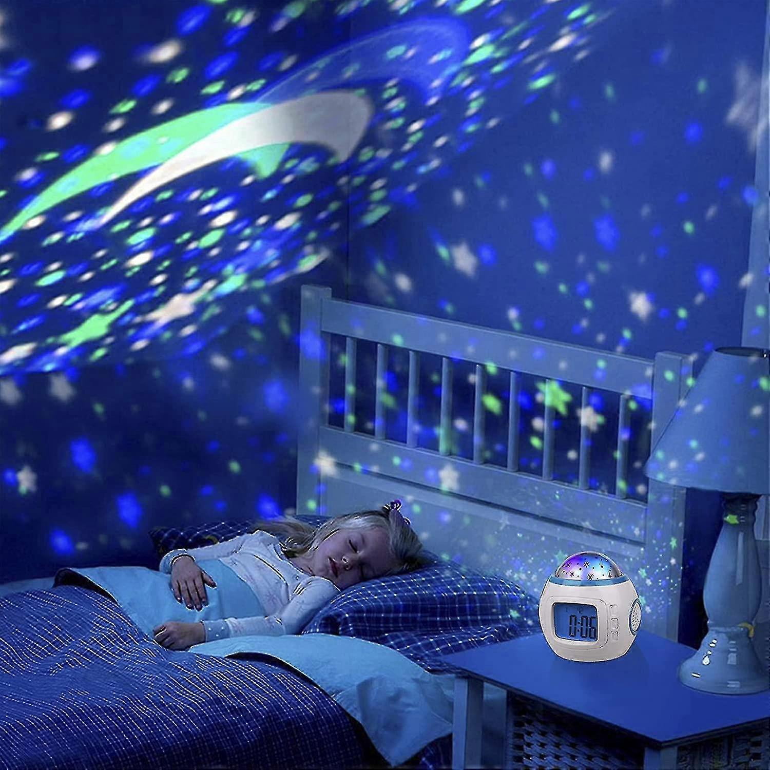 Kids Alarm Clock, Stars 7 Color Changing Night Light, Digital Alarm ...