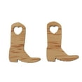 50Pcs Unfinished Wood Cutout, Mini Cowboy Boots Shaped Wood Pieces for ...