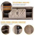 "Yaoping 58"" Oak Color Farmhouse Sliding Barn Door TV Stand for TVs Up ...