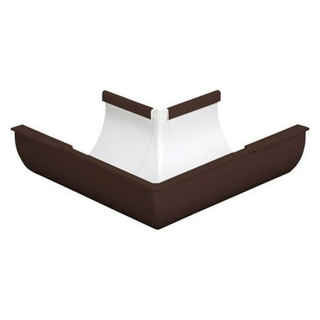Plastmo 5005376 Classic 4 in. Brown Vinyl Half Round Outside Corner ...
