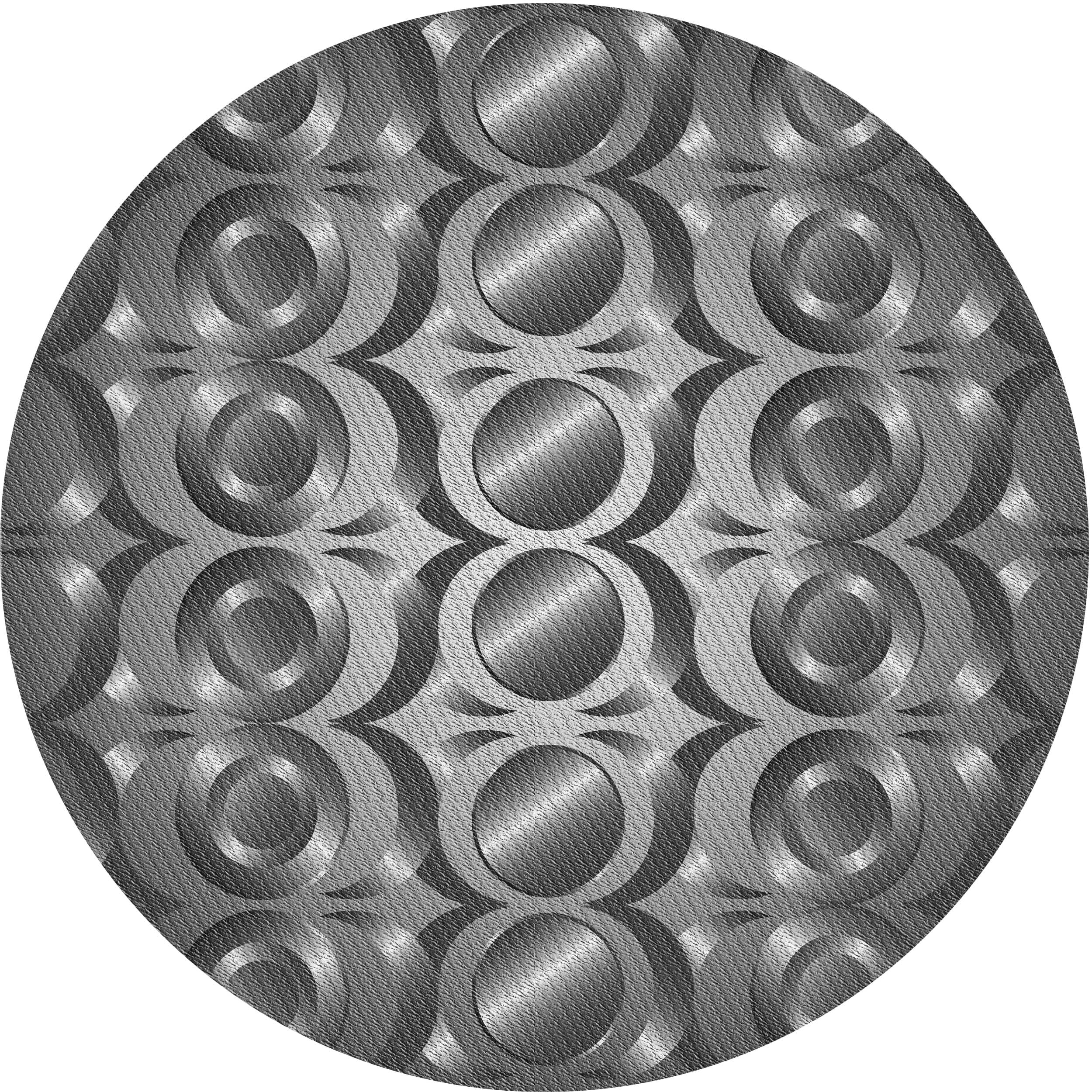 Ahgly Company Machine Washable Indoor Round Transitional Gray Wolf Gray ...