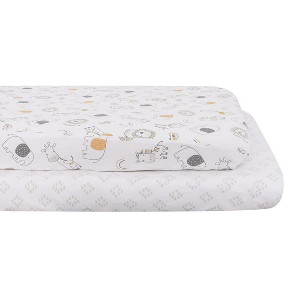 George Baby 2-Pack Jersey Mini Crib Sheets - Walmart.ca