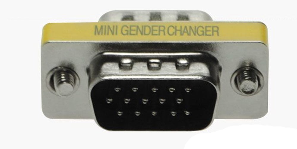 2 Pack VGA DB15 Male to Male Gender Changer Adapter - Walmart.com