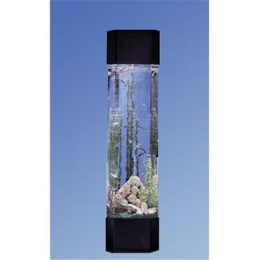 Penn-Plax Water World Luxury Large Acrylic Tank with Built-in Stand and ...