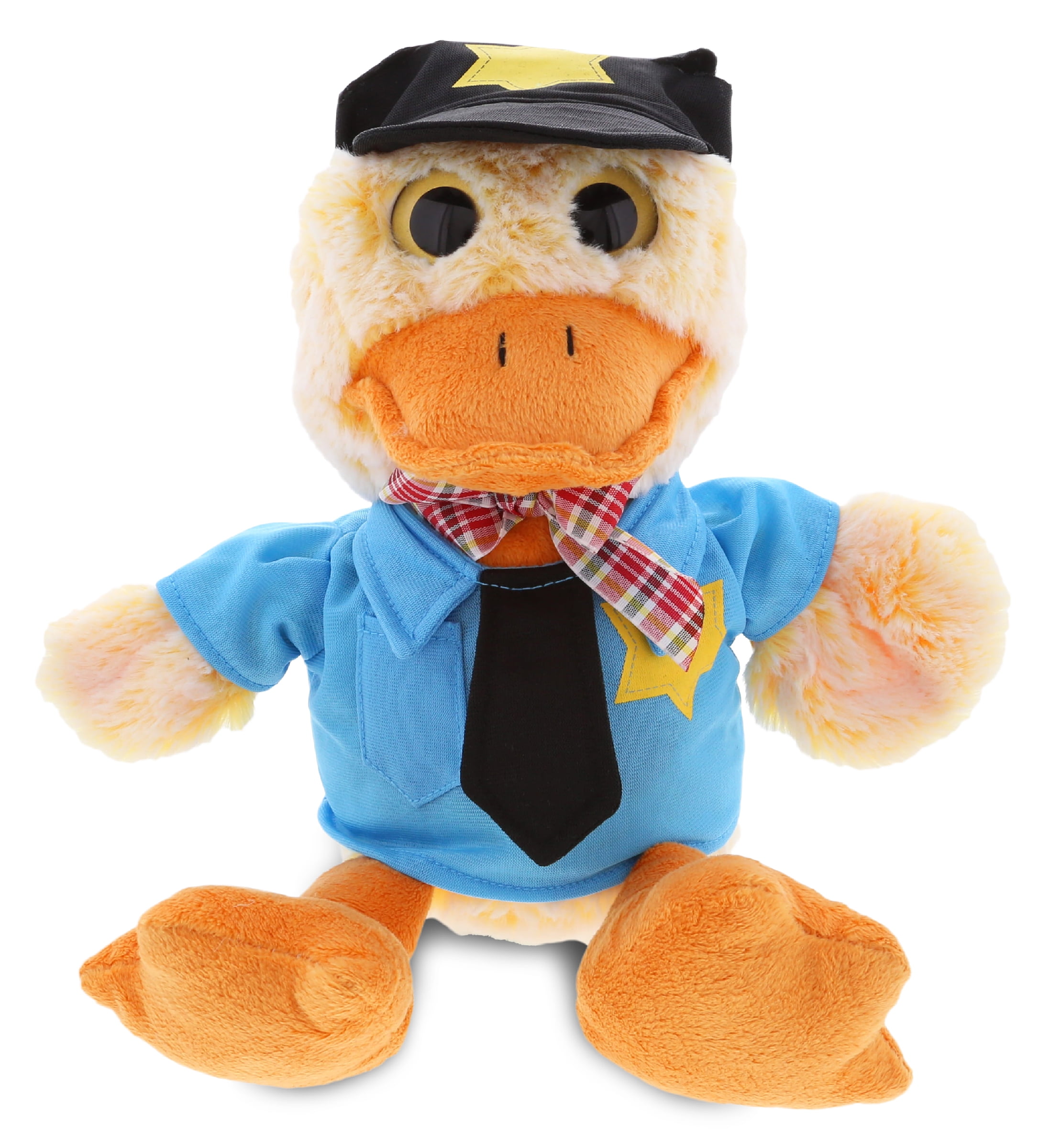 DolliBu Yellow Duck Police Officer Plush Toy - Super Soft Sitting Duck ...