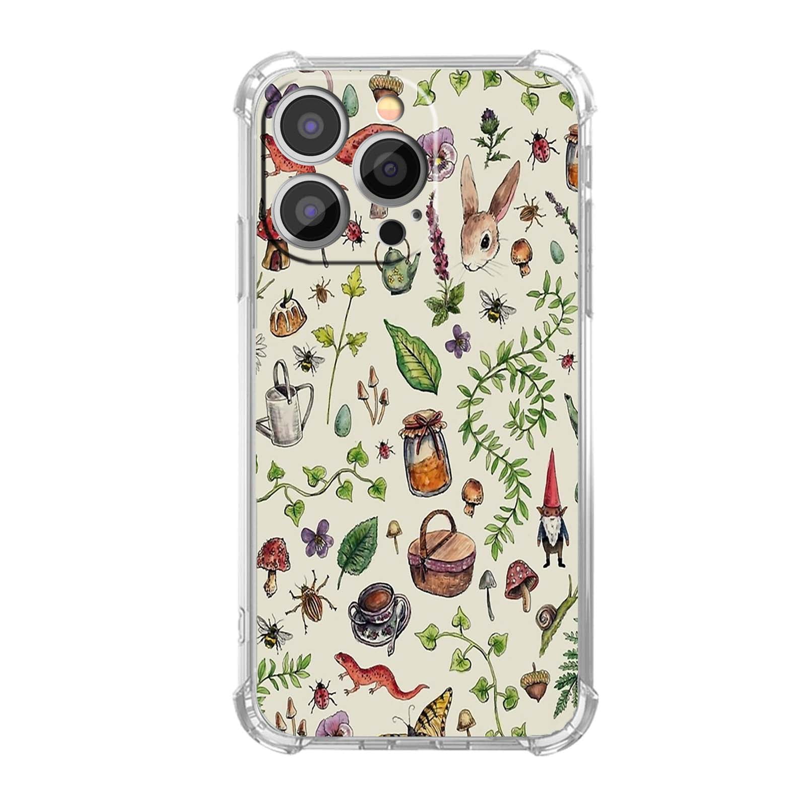 Country Cottage Animal Case for iPhone 13 Pro Max,Aesthetic Art Design Pattern Soft Full TPU ...