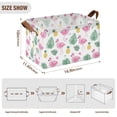 2PCS Fabric Storage Baskets with Iron Frame Foldable Storage Bins with ...