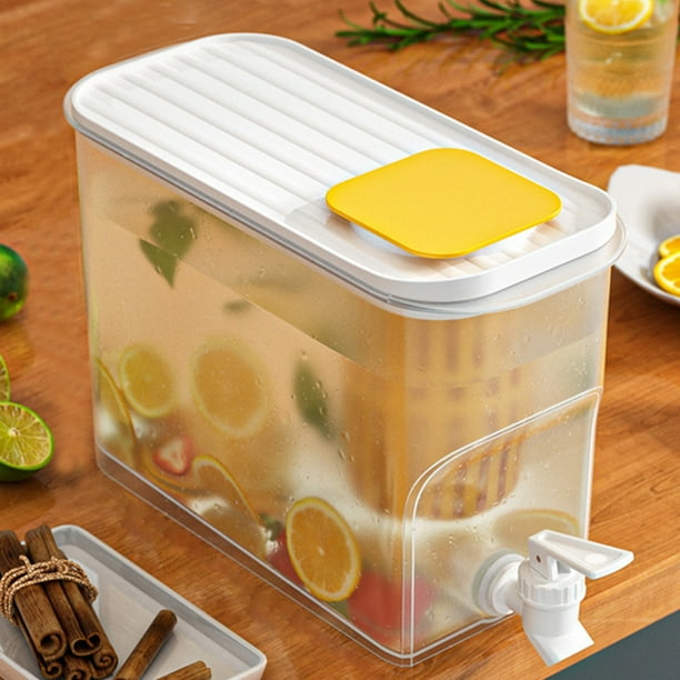 EGNMCR 4L Cold Kettle With Faucet, Refrigerator Fruit Tea Cold Brew ...