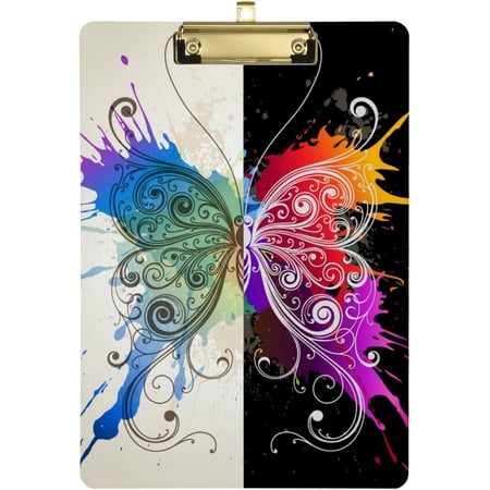 POGLIP Butterfly Clipboard Hardboard Wood Nursing Clip Board and Pull ...
