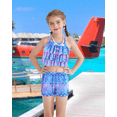 CARETOO 3Pcs Girls Swimsuits Mermaid Tail Suits Kids Multi Ruffled Trim ...