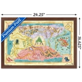 The Wizard Of Oz - Map Wall Poster, 14.725" x 22.375", Framed - Walmart.com