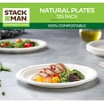 Paper Plates, Compostable Heavy Duty Disposable 10 Inch Dinner Plate ...