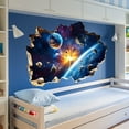 3D Galaxy Outer Space Wall Decals Stickers Wall Murals Wallpaper Decor ...