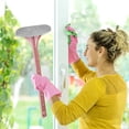 Window Cleaning Brush and Squeegee with Long Handle for High Windows ...