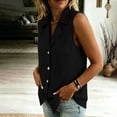 Aezemi Women's Collared Button up Shirts, Sleeveless Casual Work Tank ...