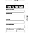 Time to Reorder Tags 2.5x3.5inch Inventory Cards Labels for Business ...