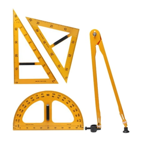 Math Geometry Ruler Angle Measurement with Detachable Handle Measuring ...