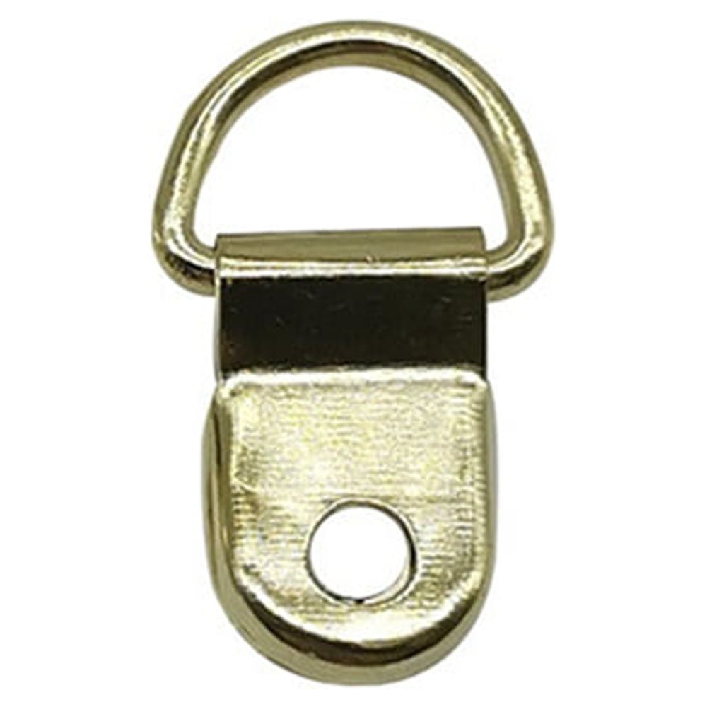 50pcs Photo Picture Frame Hook With Ring Golden Brass Silver D-Ring ...